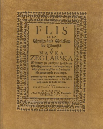Flis albo spuszczánie státków do Gdańská y navka zeglarska